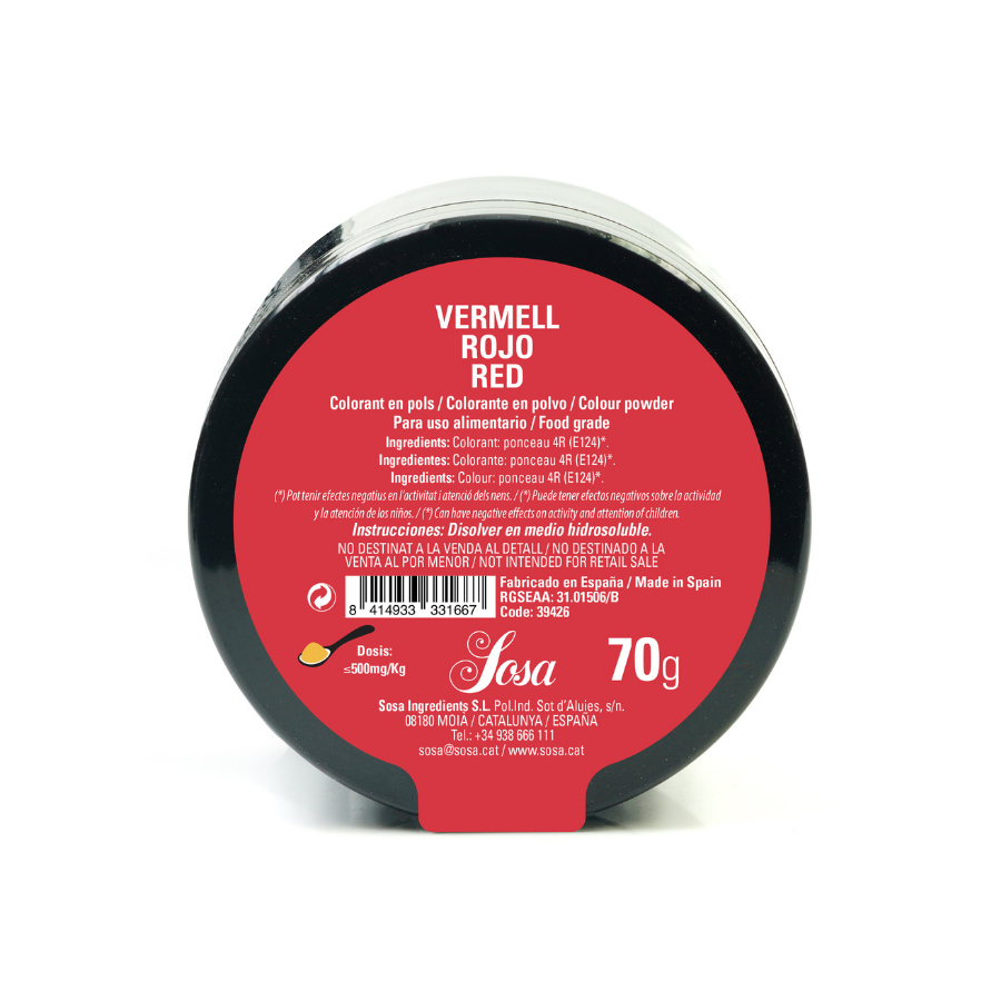 Sosa | Powdered food colouring - red | 70g – Henley Bridge